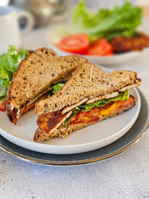 Vegan Tofu Bacon BLT | Healthy Recipe from Dietitian - Nutritionist