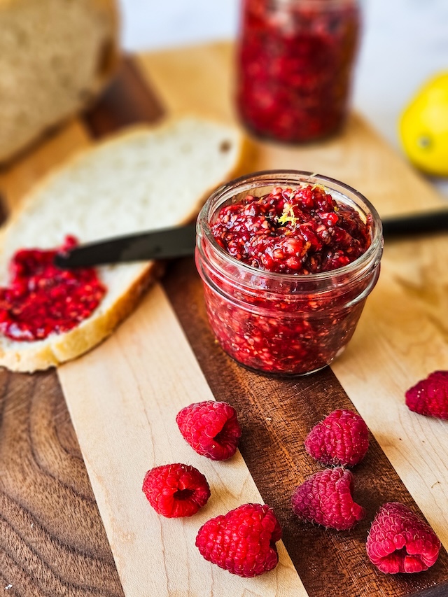 No-Cook Raspberry Jam Healthy Recipe