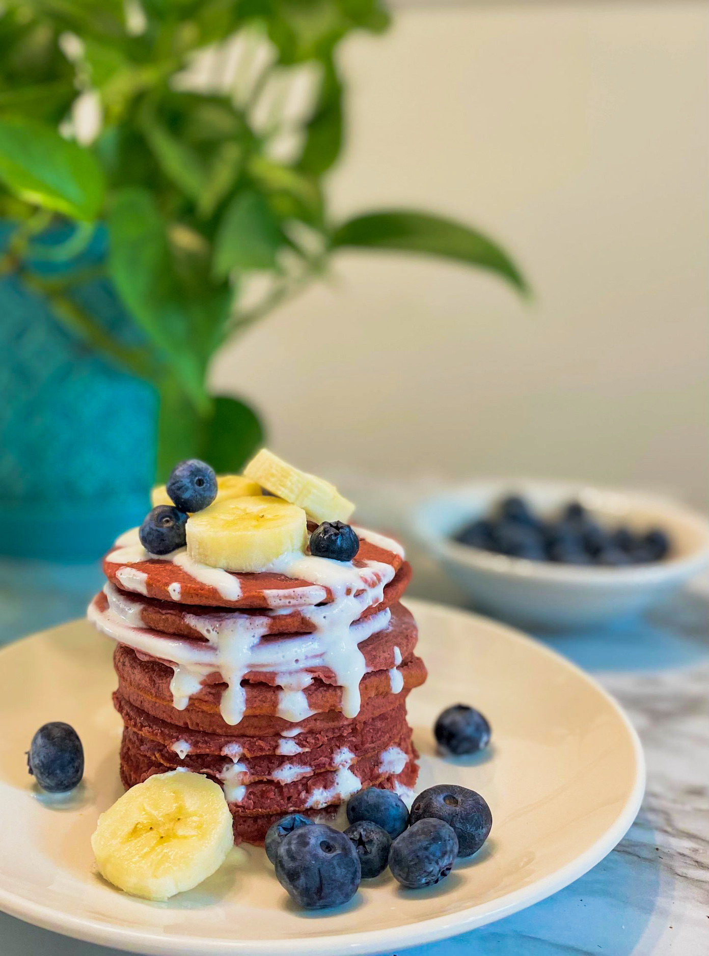 Red Velvet Pancakes Healthy Recipe