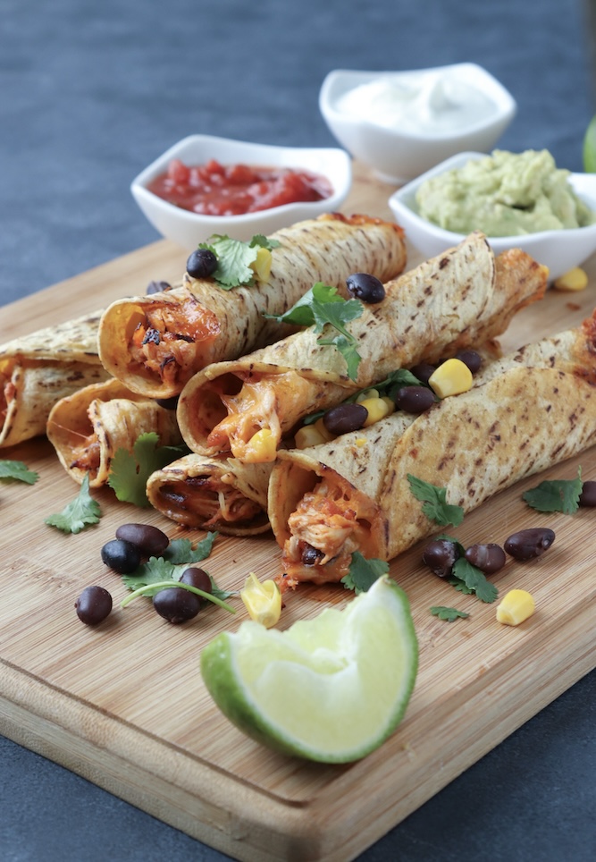 Shredded Chicken Taquitos Healthy Recipe