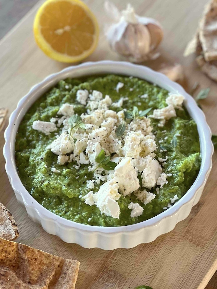 Green Pea and Mint Dip Healthy Recipe